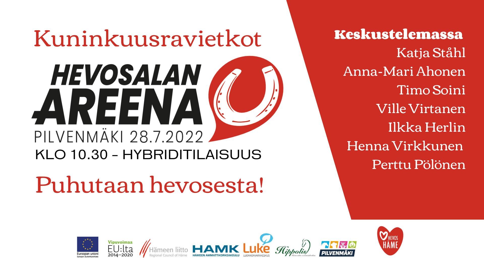 Puhutaan hevosesta! Uusi Hevosalan areena -keskustelutilaisuus avaa ...